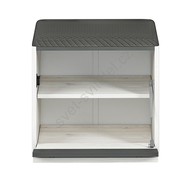 Botník CALLA 47x50 cm bílá/šedá | Svět svítidel