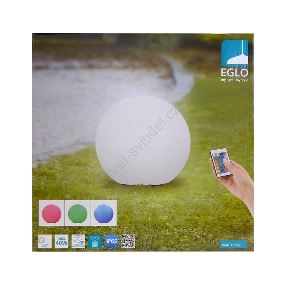 Eglo 32997 - LED RGBW Venkovní lampa MONTEROLO 1xE27/9W/230V IP65 ø300 ...