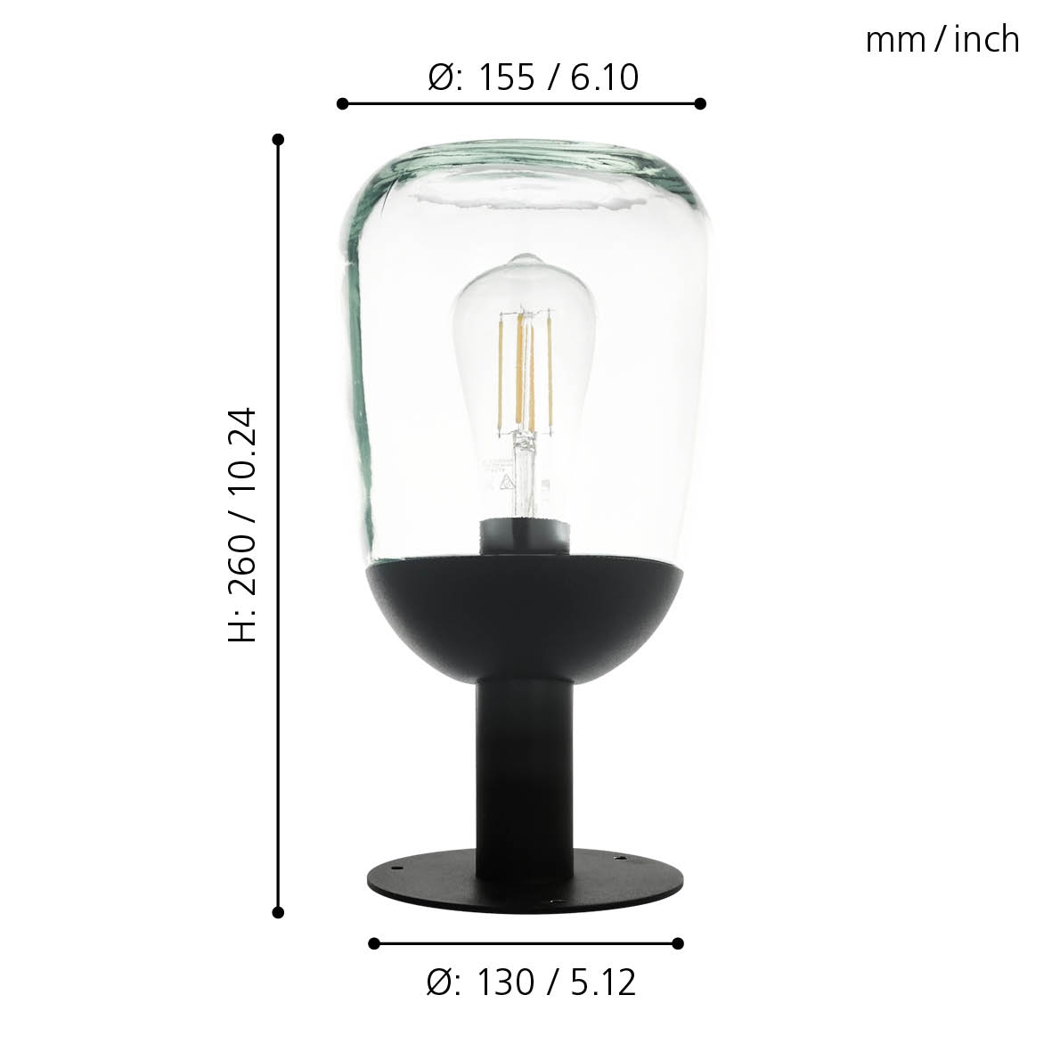 Eglo 98702 - Venkovní lampa DONATORI 1xE27/60W/230V IP44 | Svět svítidel