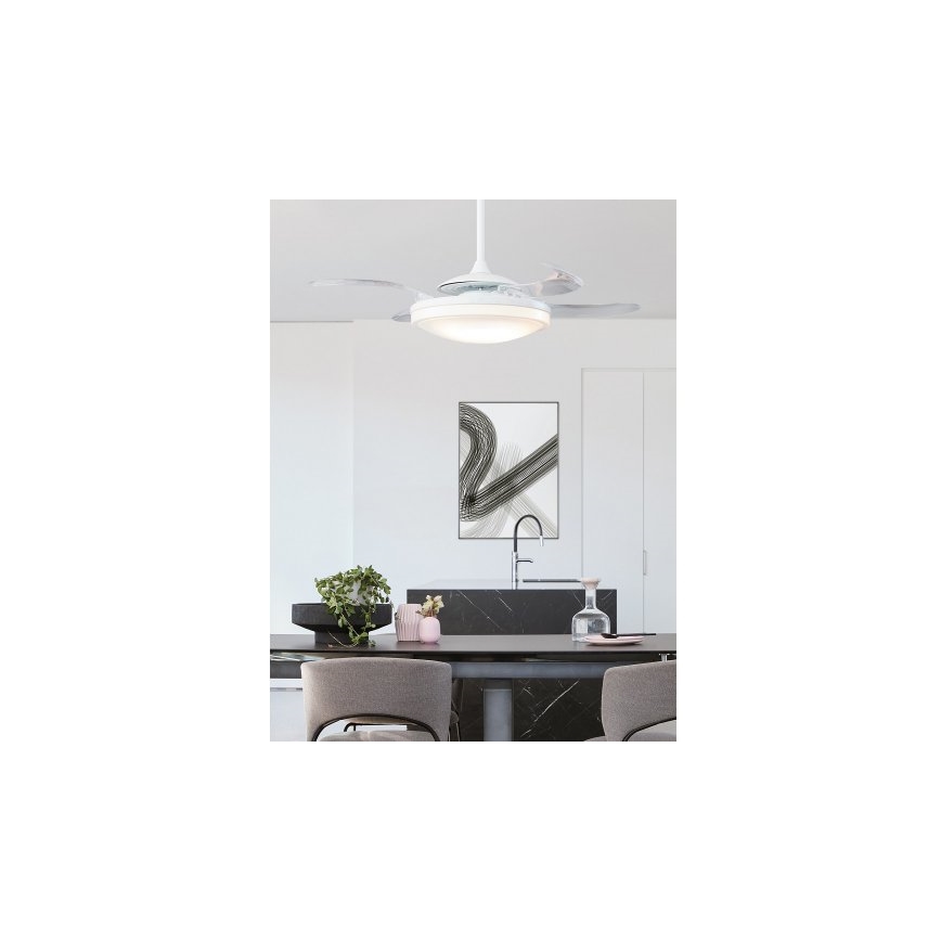 FANAWAY 210930 - Stropní ventilátor EVO2 3xE27/20W/230V bílá/chrom ...