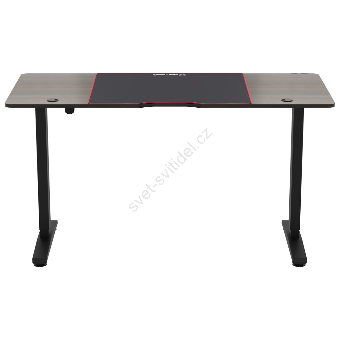 Herní stůl CONTROL s LED RGB podsvícením 140 x 60 cm hnědá/černá | Svět ...