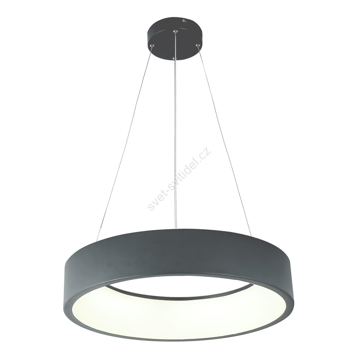 LED Lustr na lanku LED/30W/230V 3000K pr. 45 cm šedá | Svět svítidel