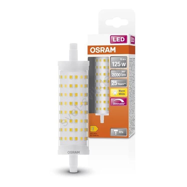 LED Stmívatelná žárovka R7s/15W/230V 2700K 118 mm - Osram | Svět svítidel