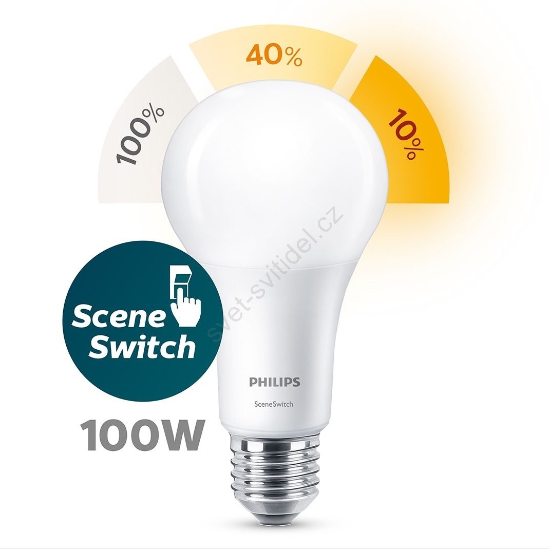 LED Žárovka Philips SCENE SWITCH A67 E27/14W/230V 2200K-2700K | Svět ...