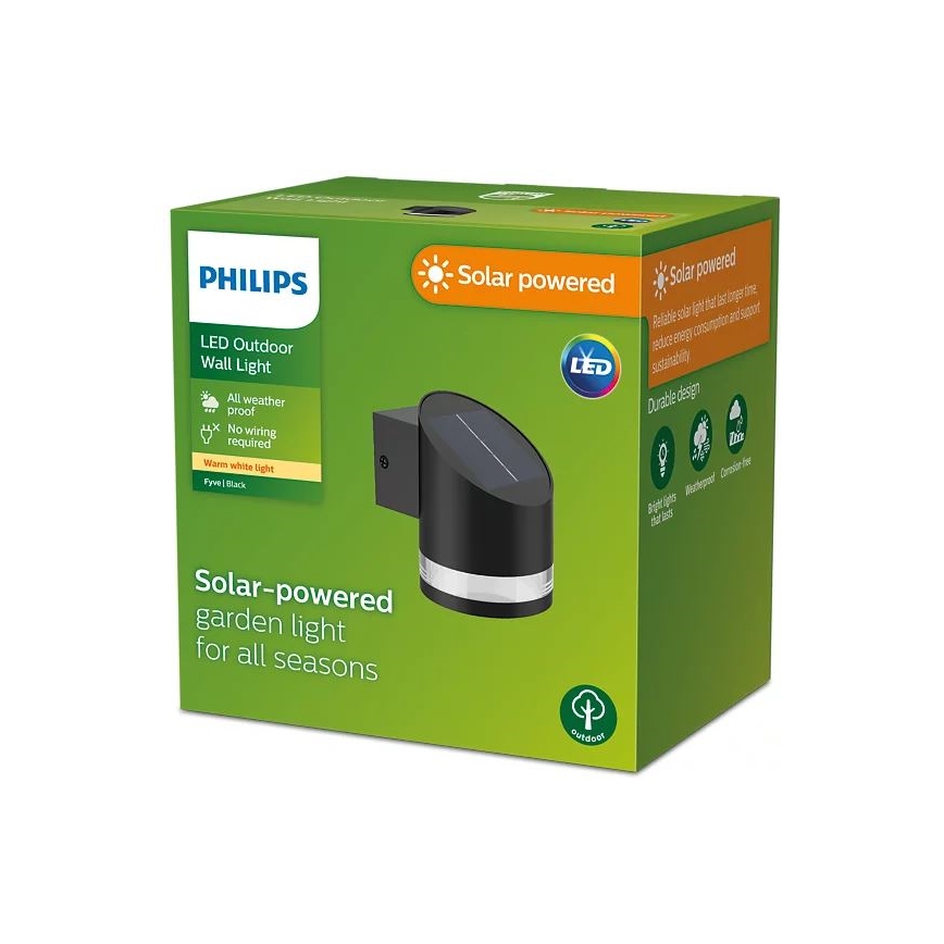 Philips - LED Solární nástěnné svítidlo FYCE LED/1,5W/3,7V IP44 | Svět ...