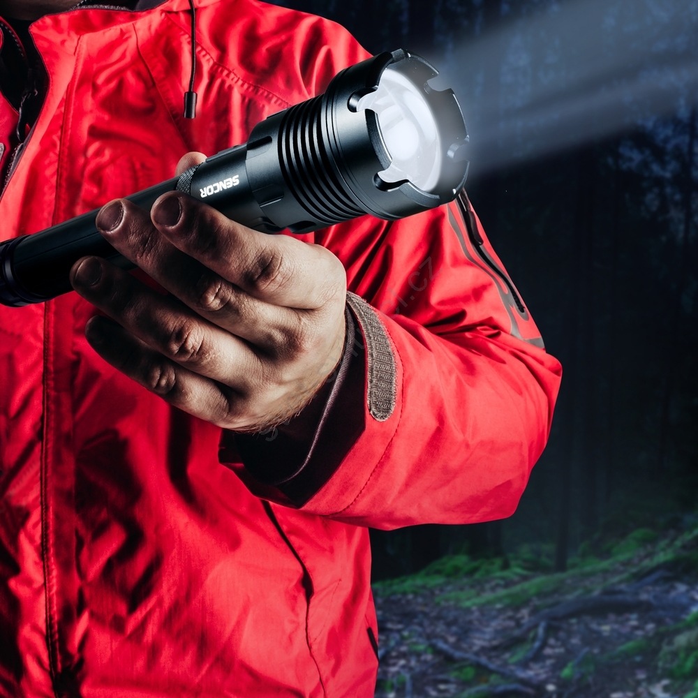 Sencor-LED Nabíjecí hliníková svítilna s funkcí powerbanky LED/10W/4400 ...