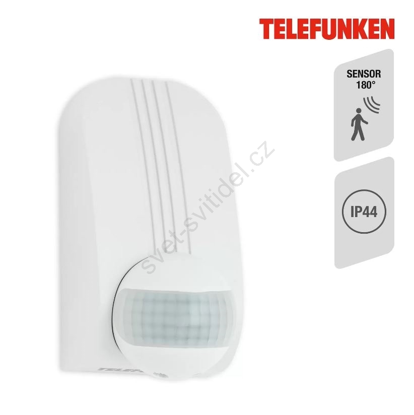 Telefunken 306506TF - Venkovní senzor pohybu 180° IP44 bílá | Svět svítidel
