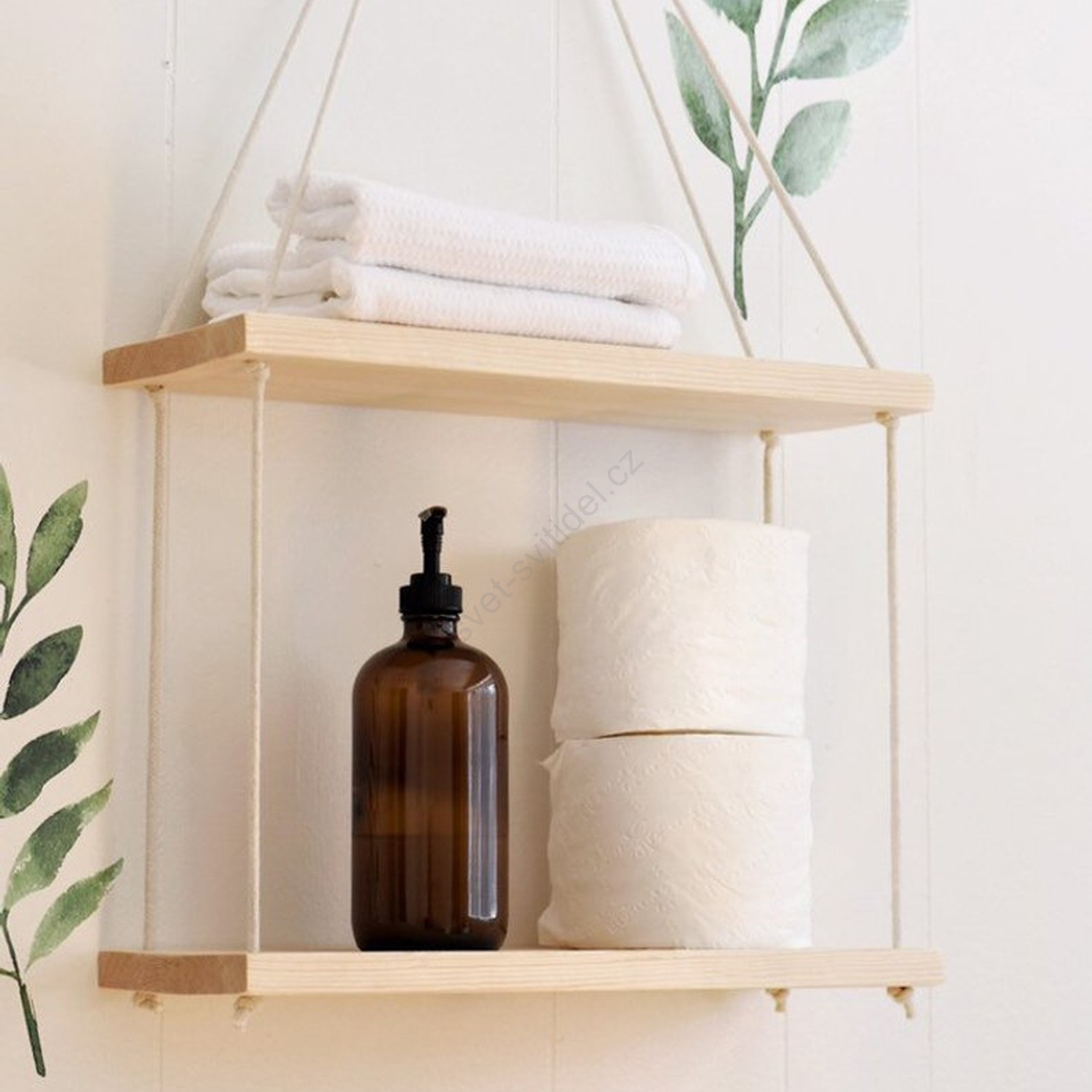 Závěsná police RAF 40x40 cm smrk | Svět svítidel